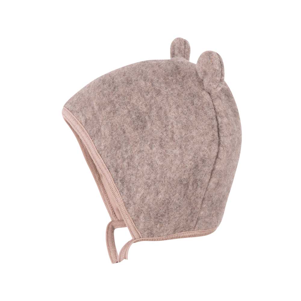 Pure Pure babylue med ører gråbrun fleece - Oslo - Gåsungen